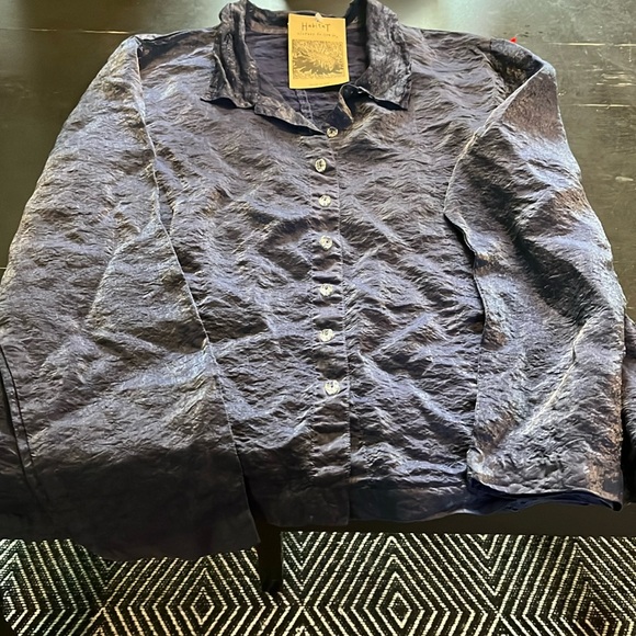 Habitat | Tops | Habitat Button Down Purple Long Sleeved Shirt Made Of Cupra And Nylon Nwt ...